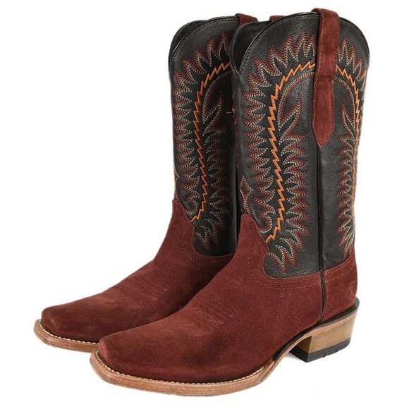 Ariat | Shoes | Ariat Mens Red Futurity Roughout Square Toe Western ...